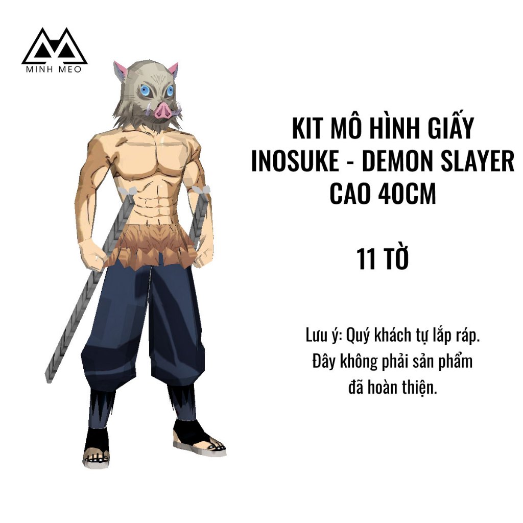 Kit Mô hình giấy Hashibira Inosuke, mô hình Inosuke Demon slayer ...