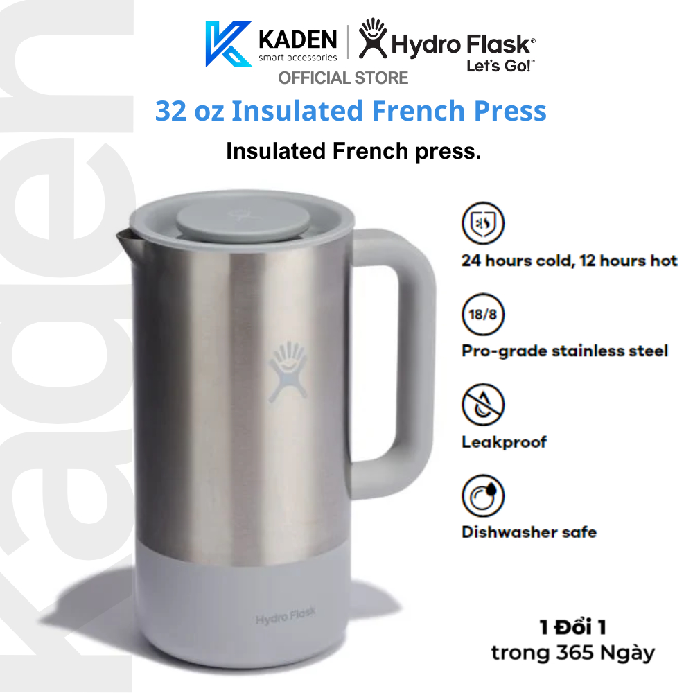 Bình pha giữ nhiệt Coffee Hydro Flask French Press Birch - Thiết kế ...