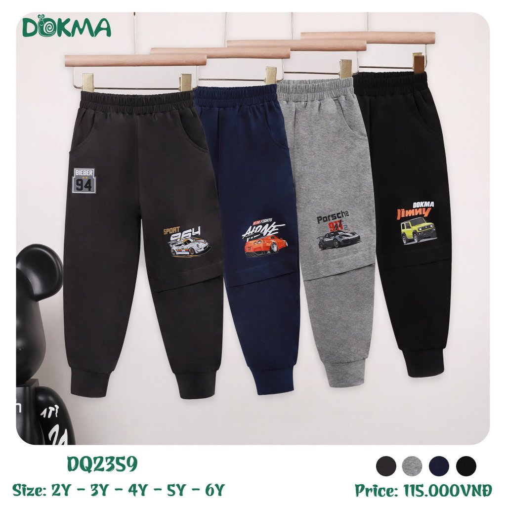 Dokma Quần dài bo gấu chất cotton DQ2359 (2-6T) | Shopee Việt Nam