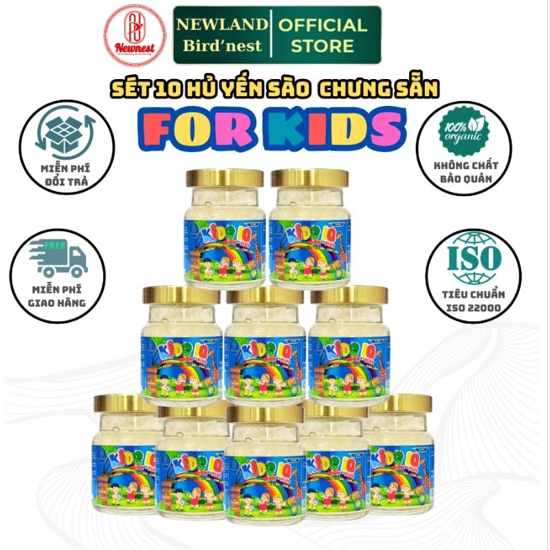 Combo 10 - Yến Sào Cho bé KIDS IQ 35% - Hủ 70ml NEWNEST. Giải pháp giúp ...