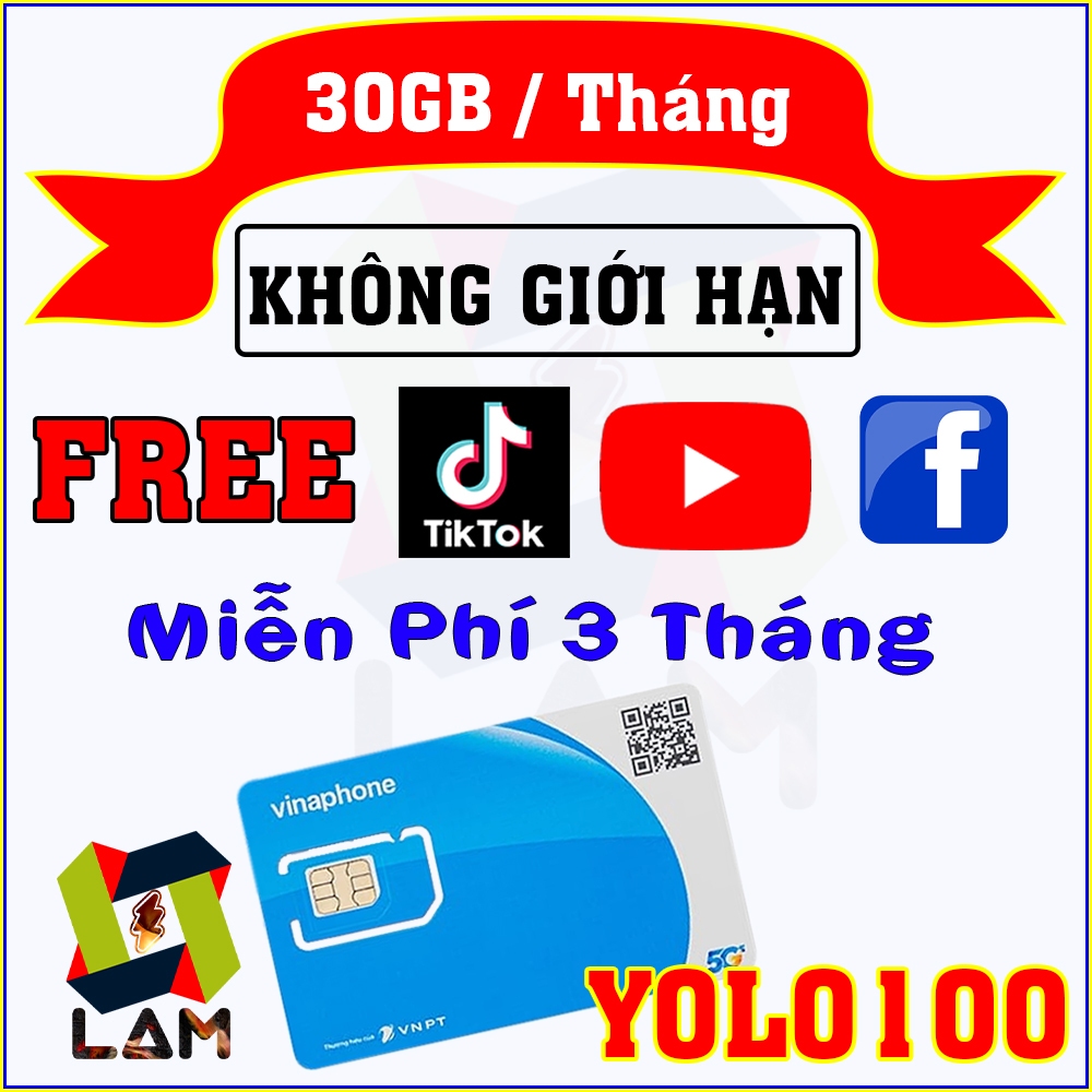 Sim 4G 5G Giá Rẻ Vinaphone 30GB/Tháng. Tỷ Gb Xem YOUTUBE/TIK TOK/FACEBOOK. Miễn phí 3 Tháng ...