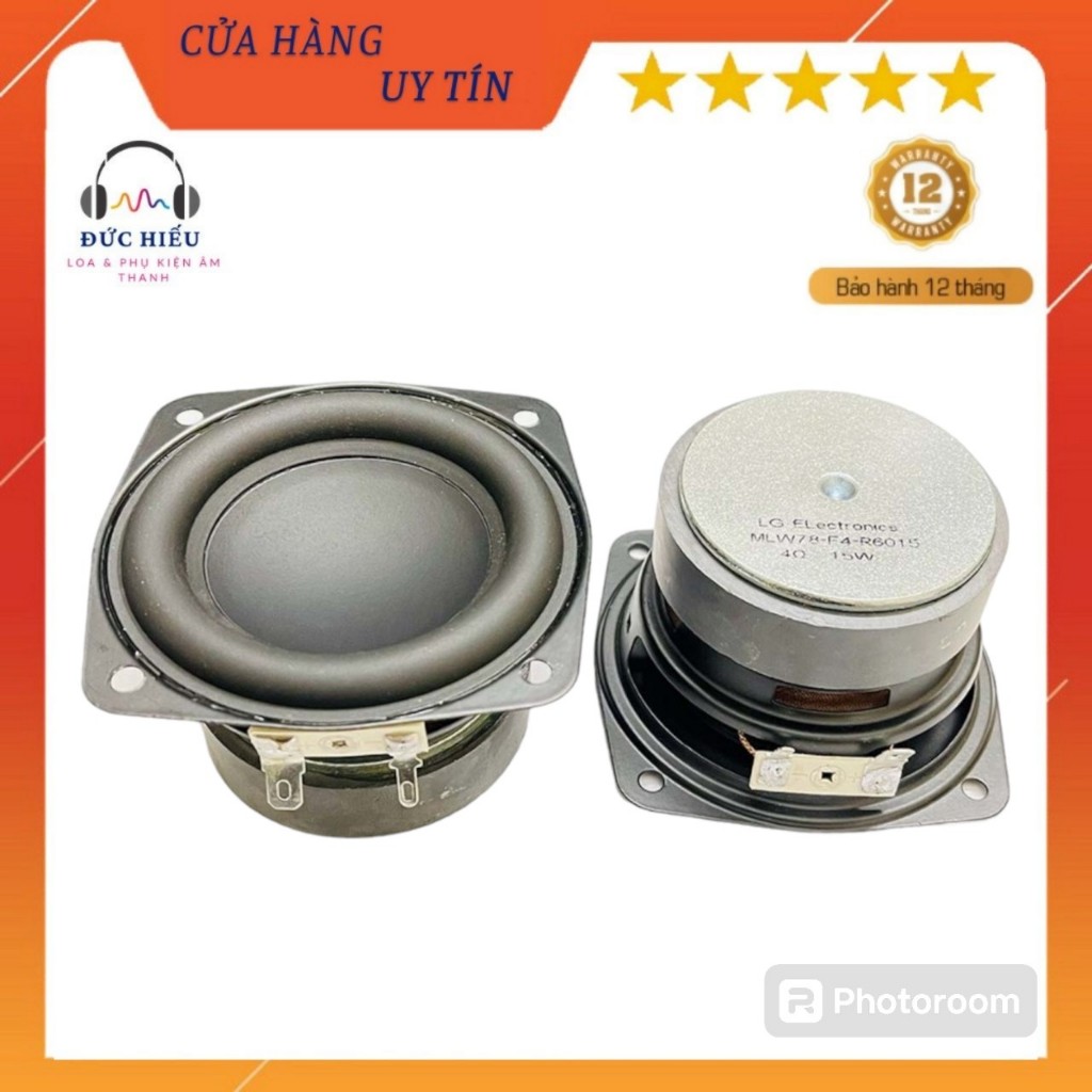 Củ loa trung trầm (Mid bass) LG 3inch 4Ohm 15W-30W mới, chuẩn , diy loa bluetoothh, loa máy tính ...