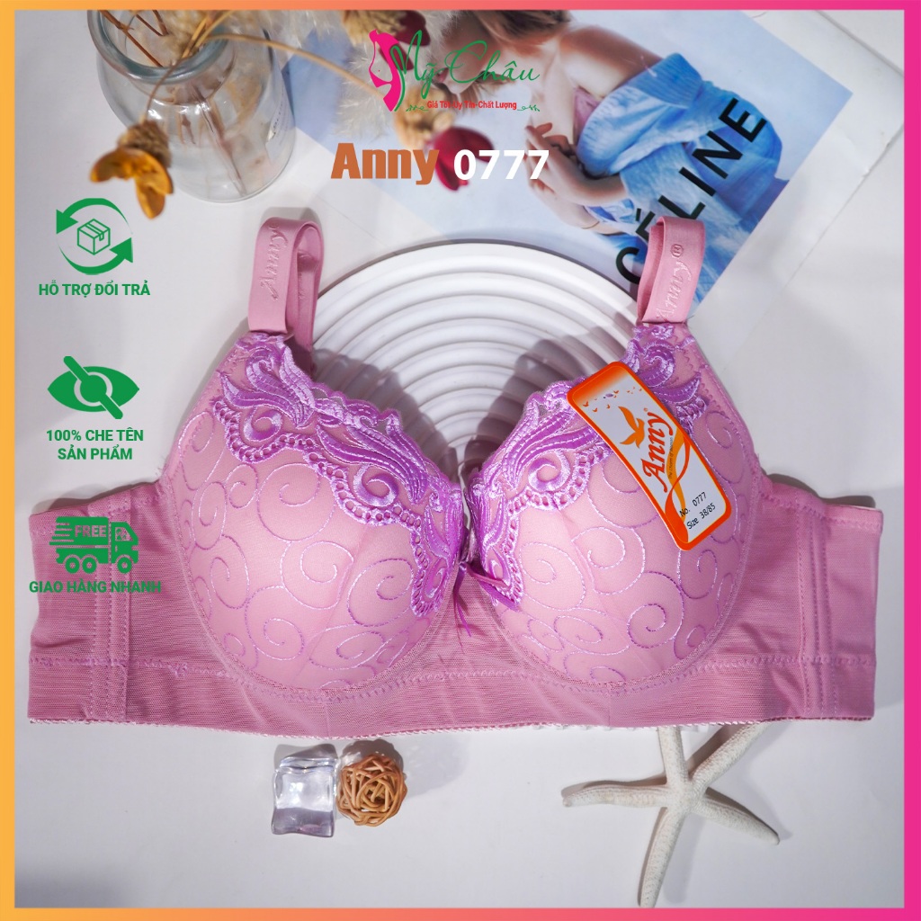 Áo ngực bigsize Cúp D Thái Lan Anny 0777, Áo lót bigsize có gọng mút mỏng phối ren,Bản lưng rộng ...