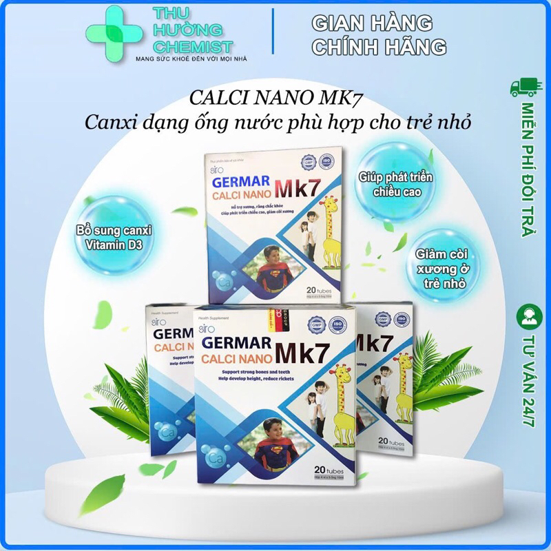 Calci nano Germar MK7 dạng ống . Bổ sung canxi , vitamin D3 cho cơ thể | Shopee Việt Nam