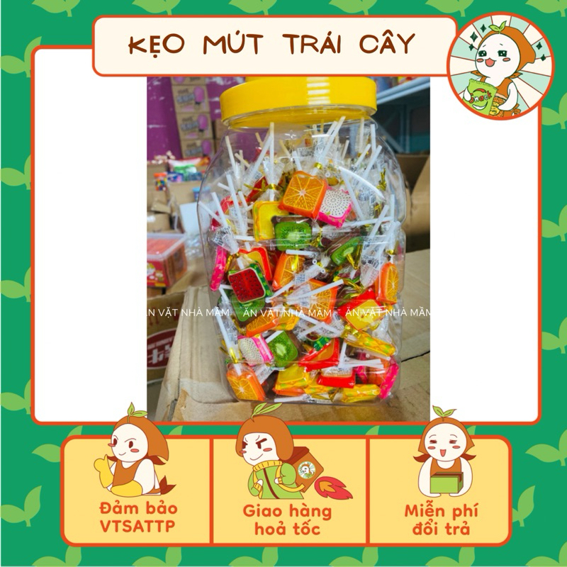 Kẹo Mút Trái Cây Mix Vị Que Lớn, Kẹo Mút Hoa Quả /Hình Thú Ngô Nghĩnh ...