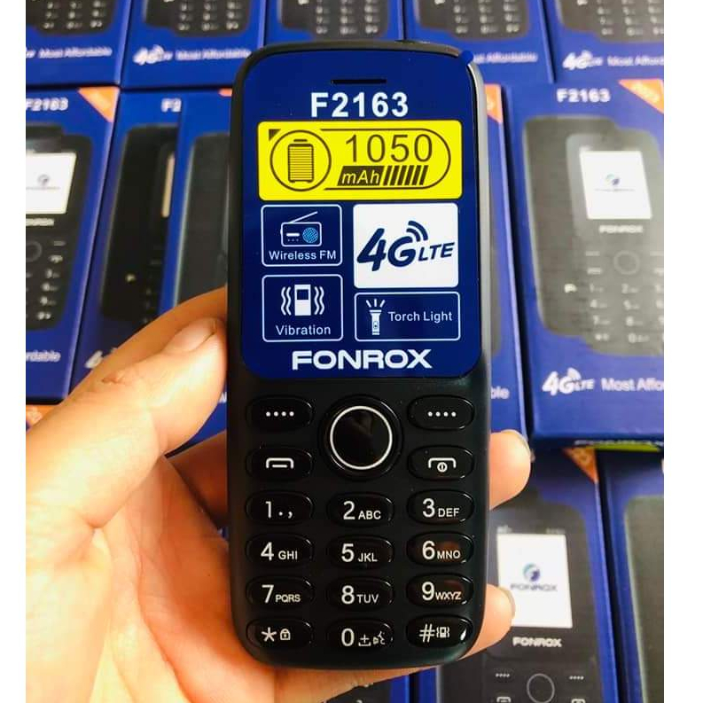 Điện thoại 2 sim Fonrox F2163 thương hiệu mỹ mạng 4G, Có Rung, Pin khỏe ...