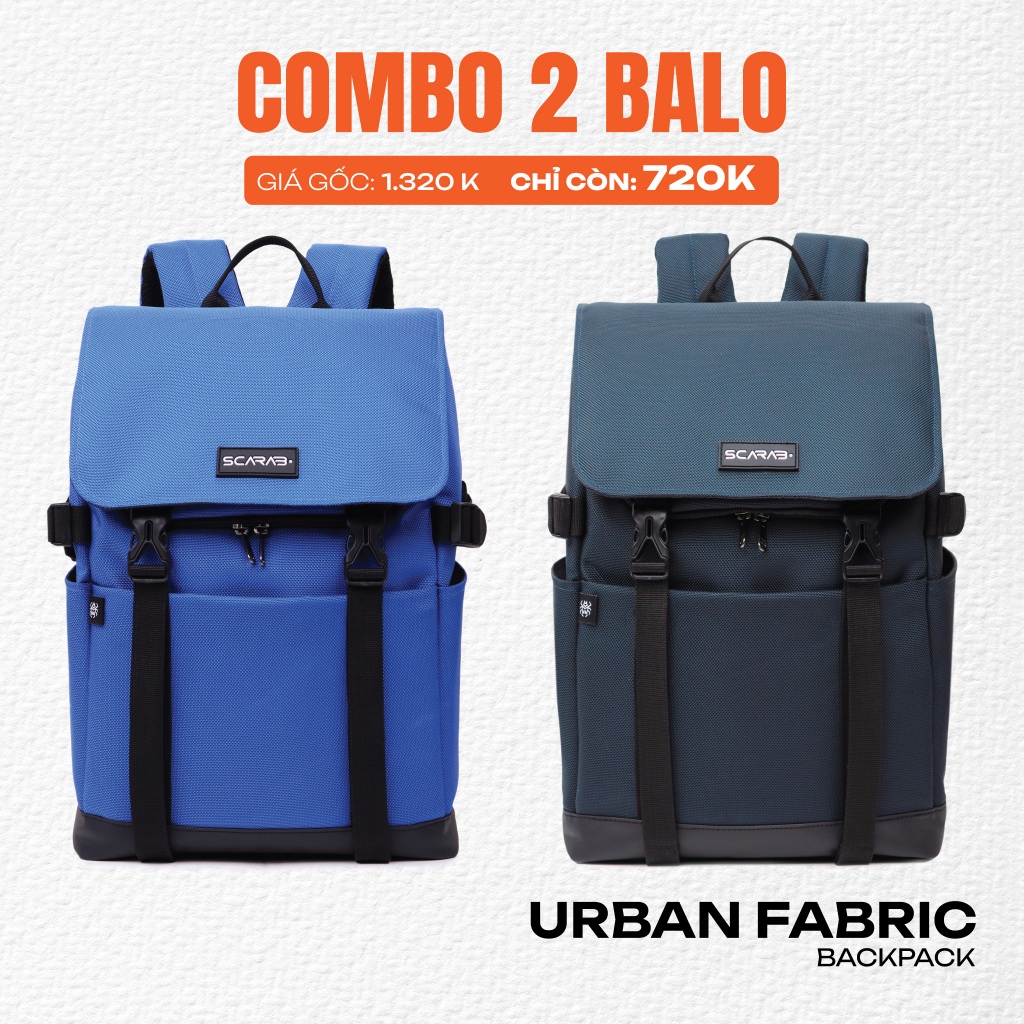 [COMBO 2 BALO] Scarab Urban Fabric Backpack Unisex - Ba lô Đi Học, Đi ...