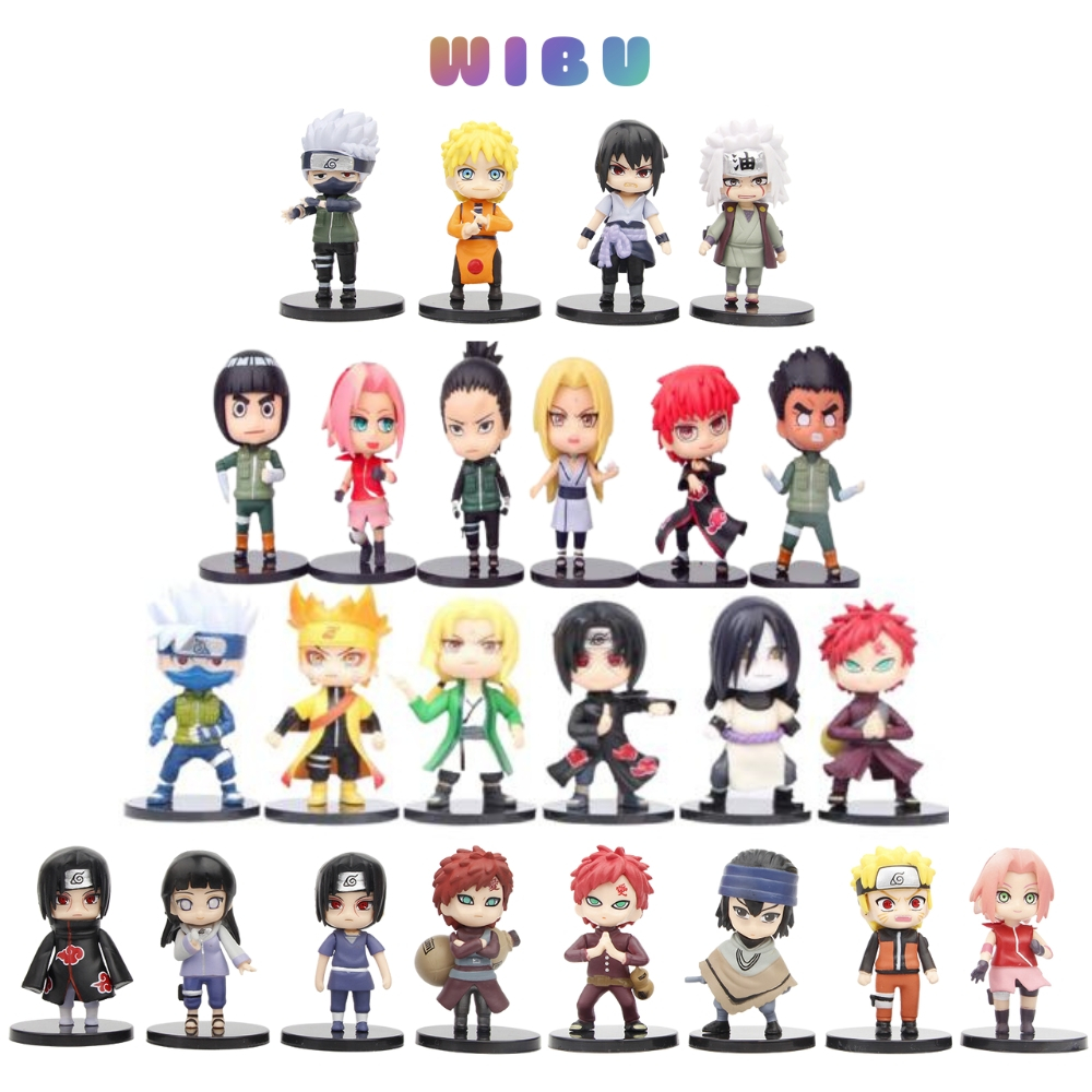 Mô hình Naruto chibi Tổng hợp các nhân vật chính naruto Figure Anime ...