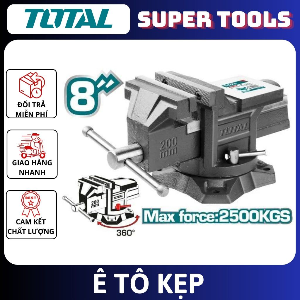 TOTAL Ê tô kẹp 8 inch THT6186 | Shopee Việt Nam