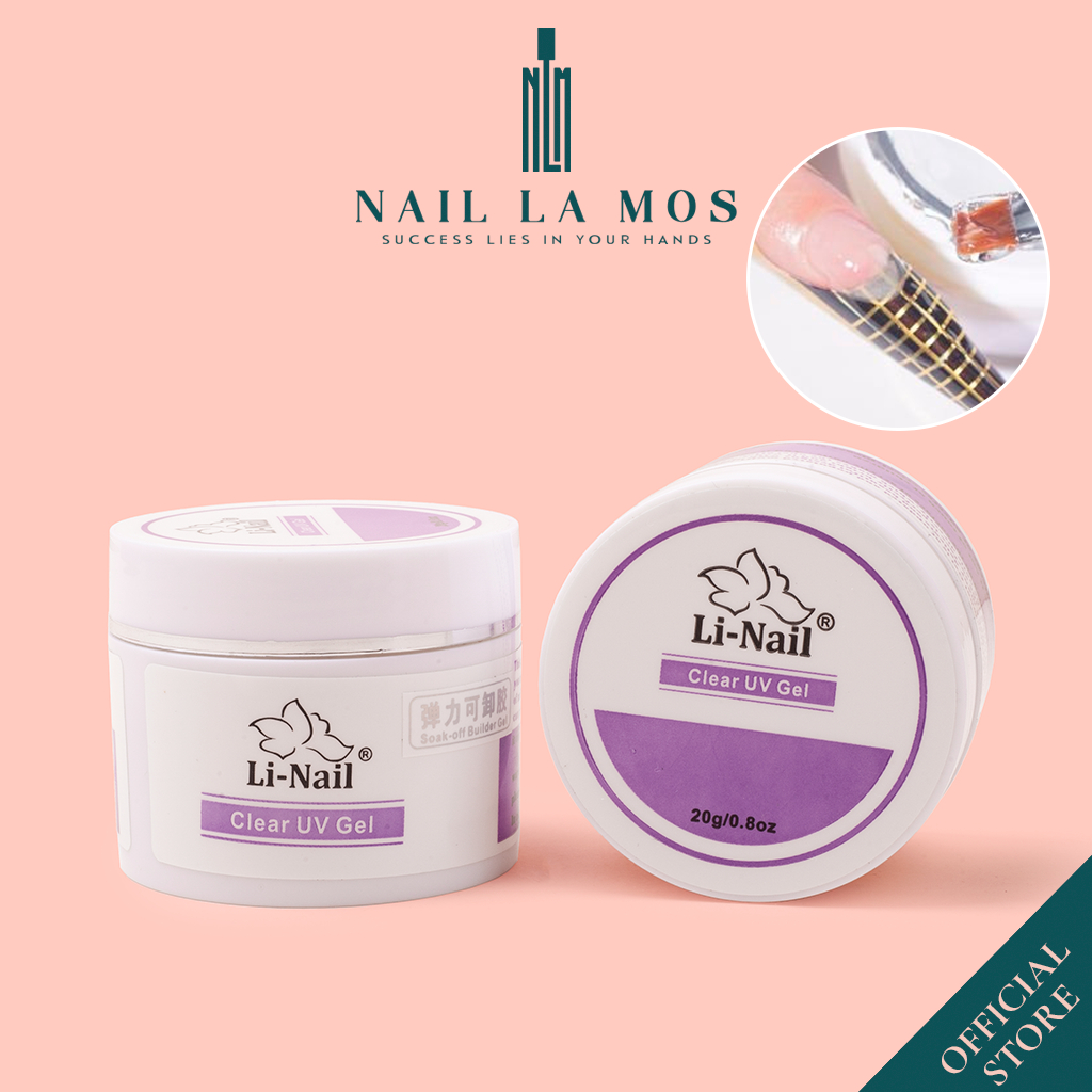 Gel đắp móng Li-nail chính hãng 20g chất đậm đặc không nóng, màu trong ...