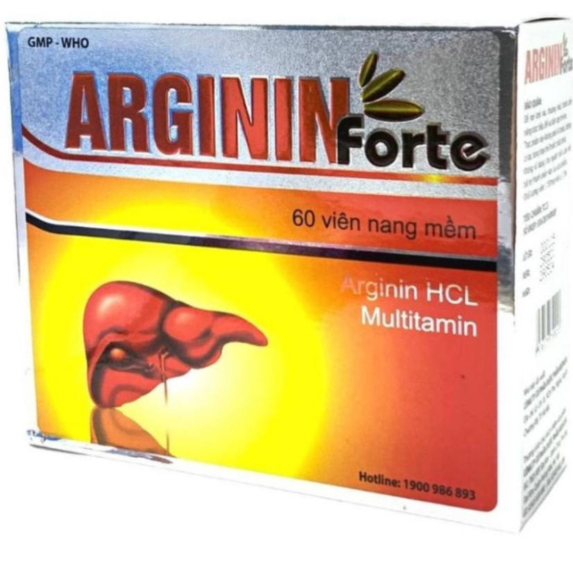 Viên uống ARGININ FORTE giúp tăng cường chức năng gan, hạ men gan, mát ...