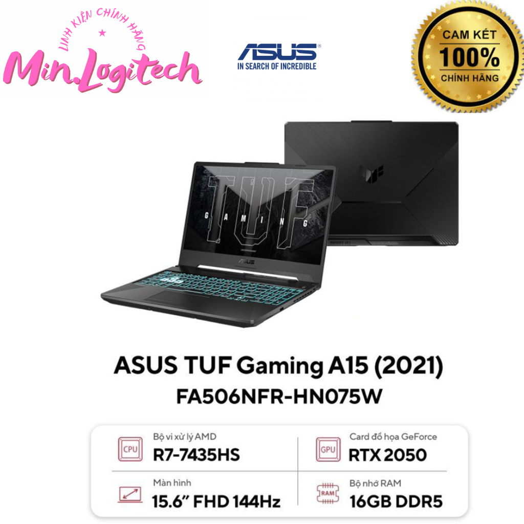 LAPTOP ASUS TUF GAMING A15 FA506NFR-HN075W (R7 7435HS/ 16GB/512GB /RTX ...