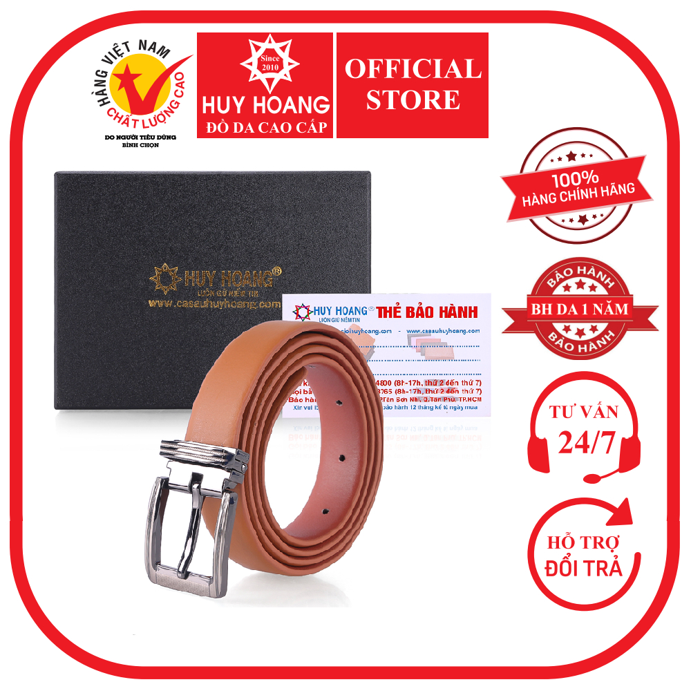 Thắt lưng nữ da bò Huy Hoàng 2,5P màu da HP5104 | Shopee Việt Nam