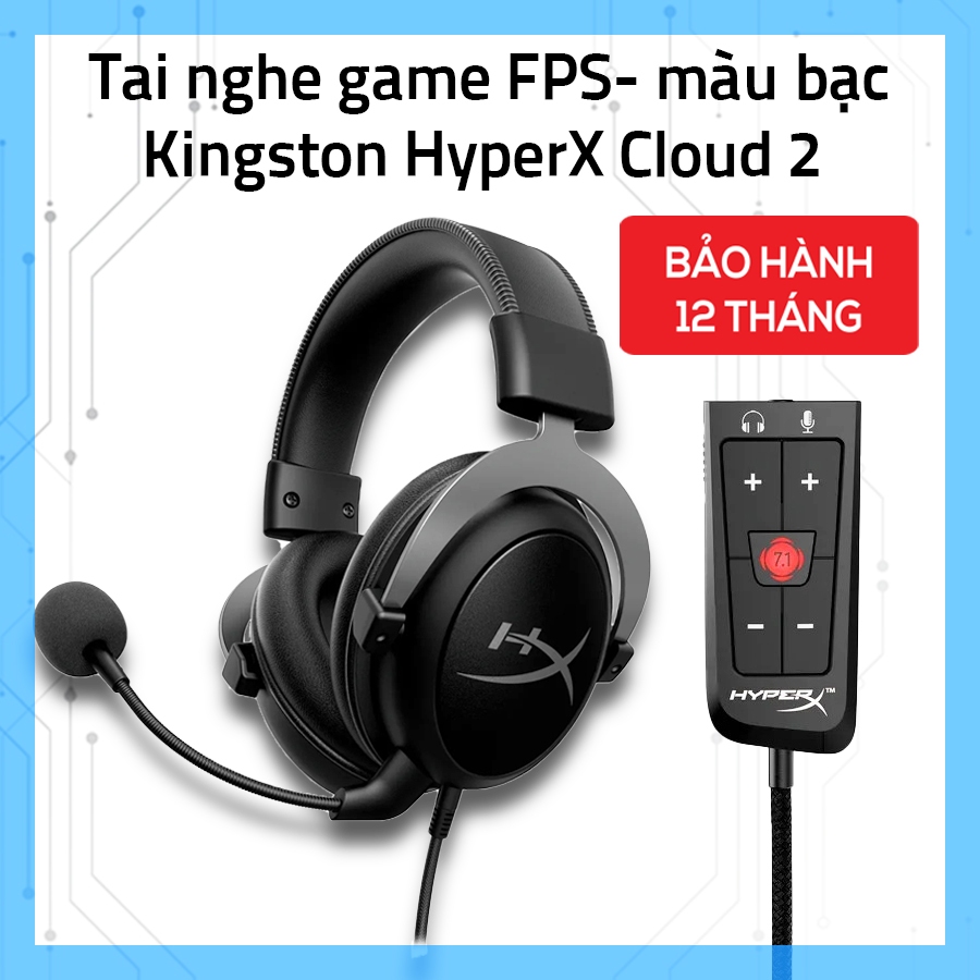 Tai nghe game Kingston Hyperx Cloud 2 màu bạc - HÀNG CHÍNH HÃNG BH 12 THÁNG | Shopee Việt Nam