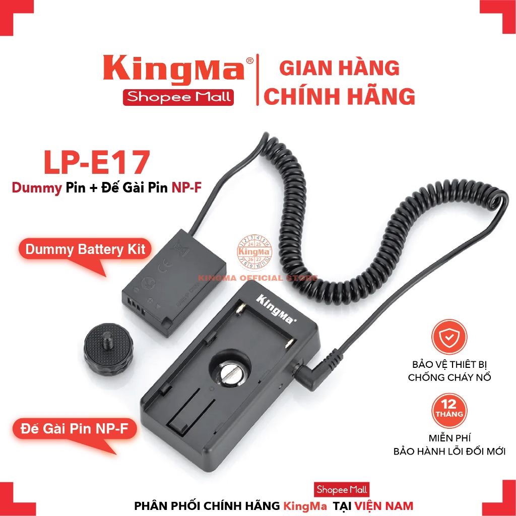 Bộ Đế Gài Pin NP-F Và Dummy Pin, Pin Ảo Mã LP-E17 KingMa . Phiên Bản ...