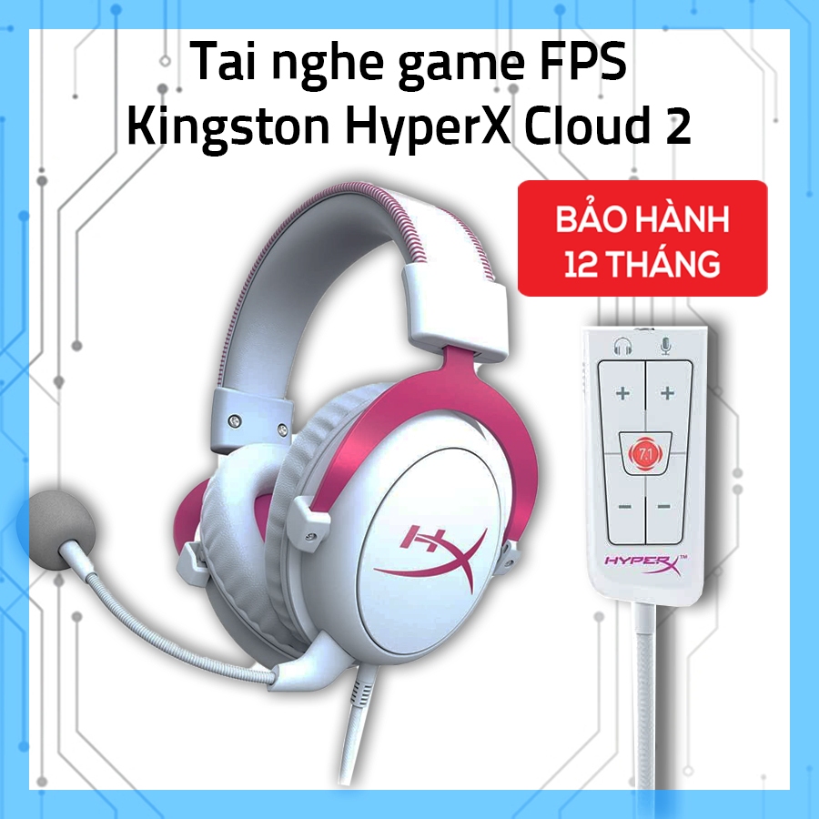 Tai nghe game Kingston Hyperx Cloud 2 màu hồng - HÀNG CHÍNH HÃNG BH 12 THÁNG | Shopee Việt Nam