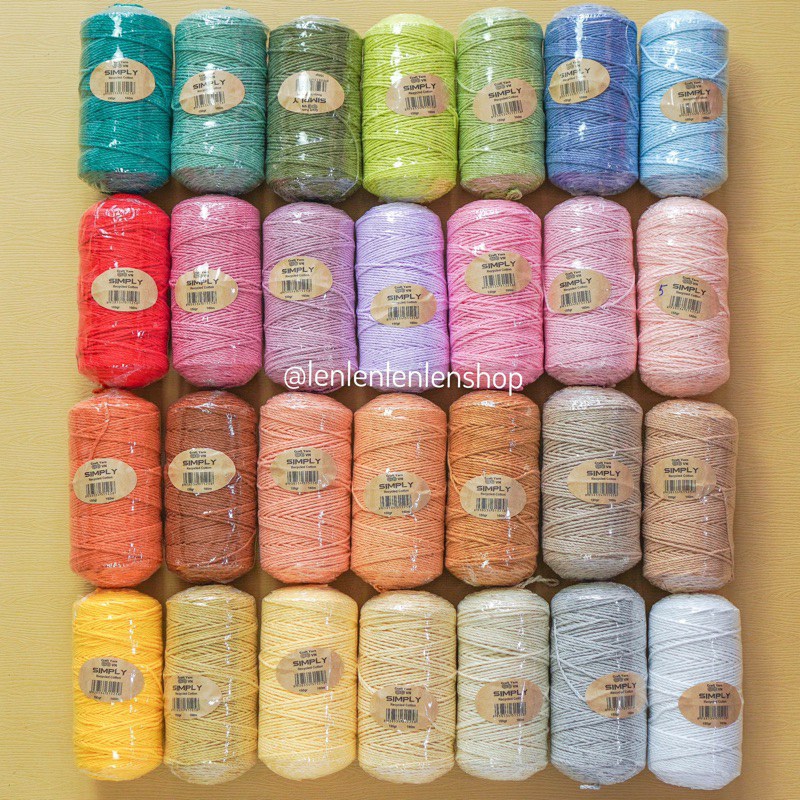 Len Sợi Móc Nón/Túi Craft Yarn Simply [Len Lẻn Lèn Len Shop] | Shopee ...