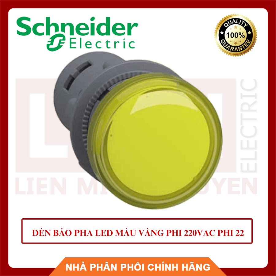 Schneider Đèn báo pha led màu vàng phi 220VAC phi 22 XA2EVM8LC | Shopee ...