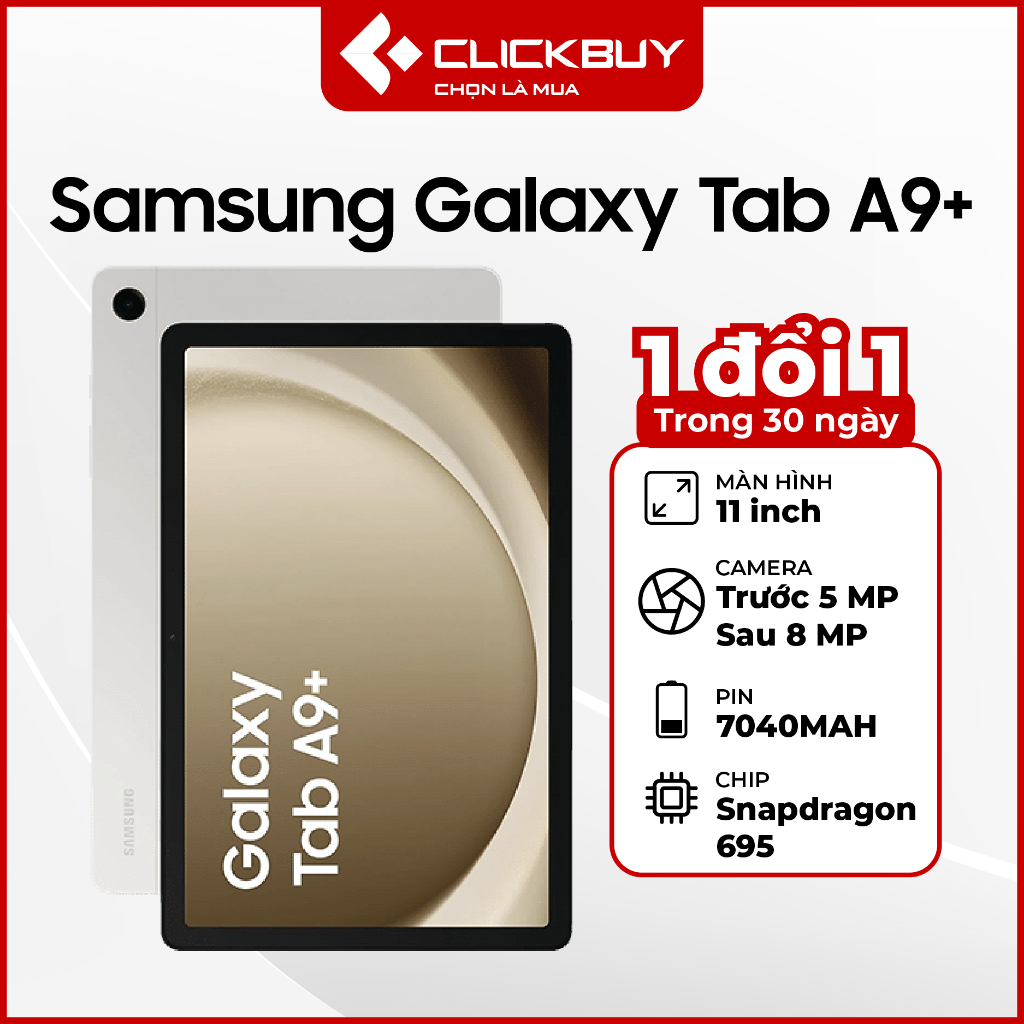 Máy tính bảng Samsung Galaxy Tab A9+ (5G) 4GB 64GB Chính Hãng | Shopee Việt Nam