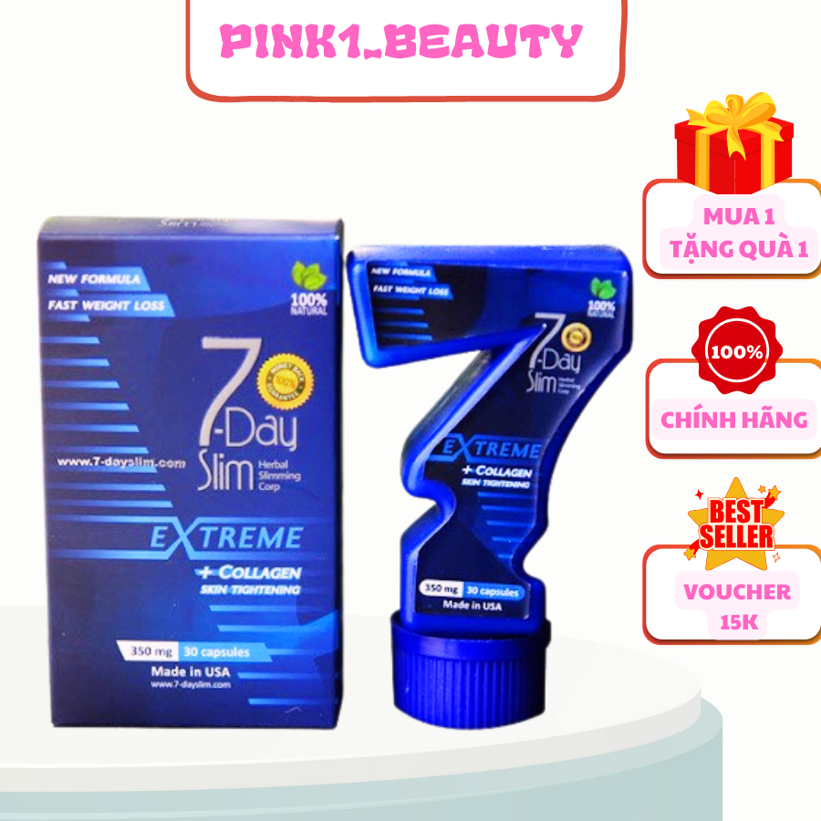 Viên Uống Giảm Cân 7 Day Slim - Nhập Khẩu Mỹ (30 Viên) Chính Hãng Mỹ ...