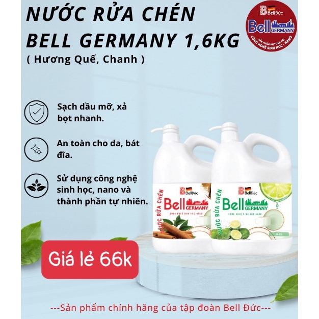 Nước rửa chén BELL GERMANY sinh học Na nô sản xuất theo công nghệ hiện ...