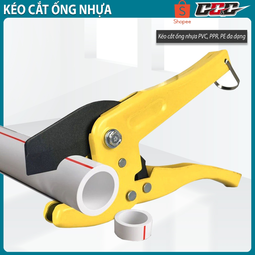 Kéo cắt ống nhựa PVC trợ lực, kìm cắt ống nước 25-32-42mm | Thép Cacbon ...