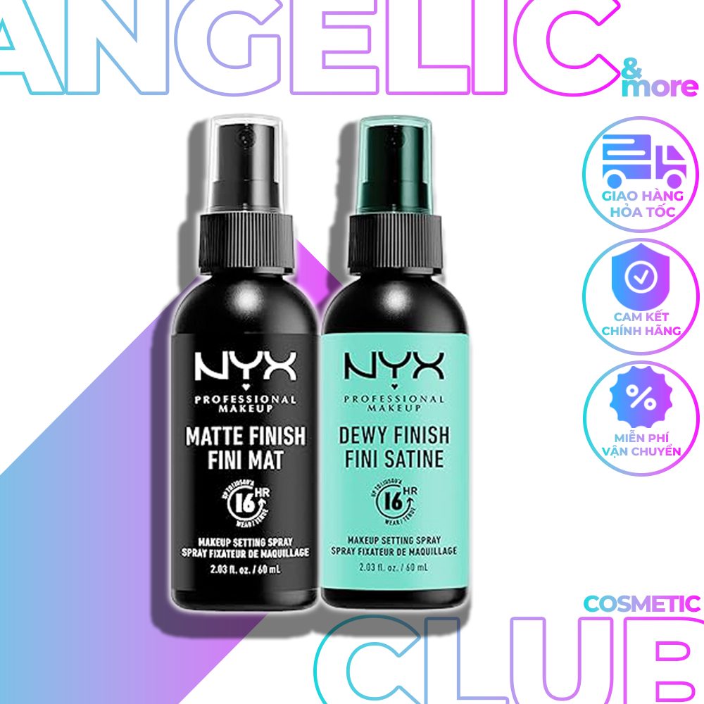 Xịt Khóa Make Up Nyx, Xịt Khóa Nền Nyx Setting Spray Nyx Matte Finish, Dewy Finish. | Shopee ...