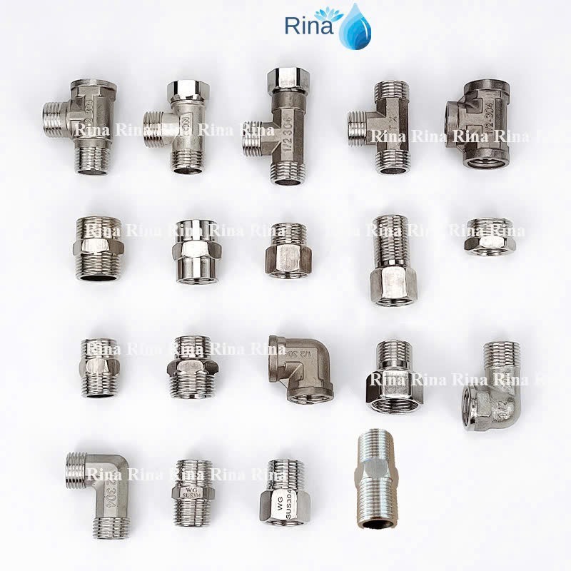 ĐẦU NỐI REN INOX CÁC LOẠI Co Ren Ngoài - Trong, 2 Đầu Ren Ngoài - Trong, Tê 3 Đầu Ren Ngoài ...