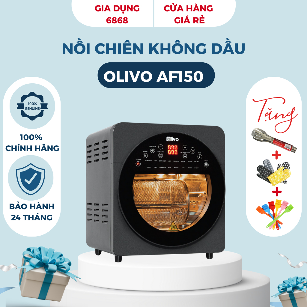 Nồi Chiên Không Dầu OLIVO AF150 - 16 Chức Năng - Dung Tích 15L - Công ...