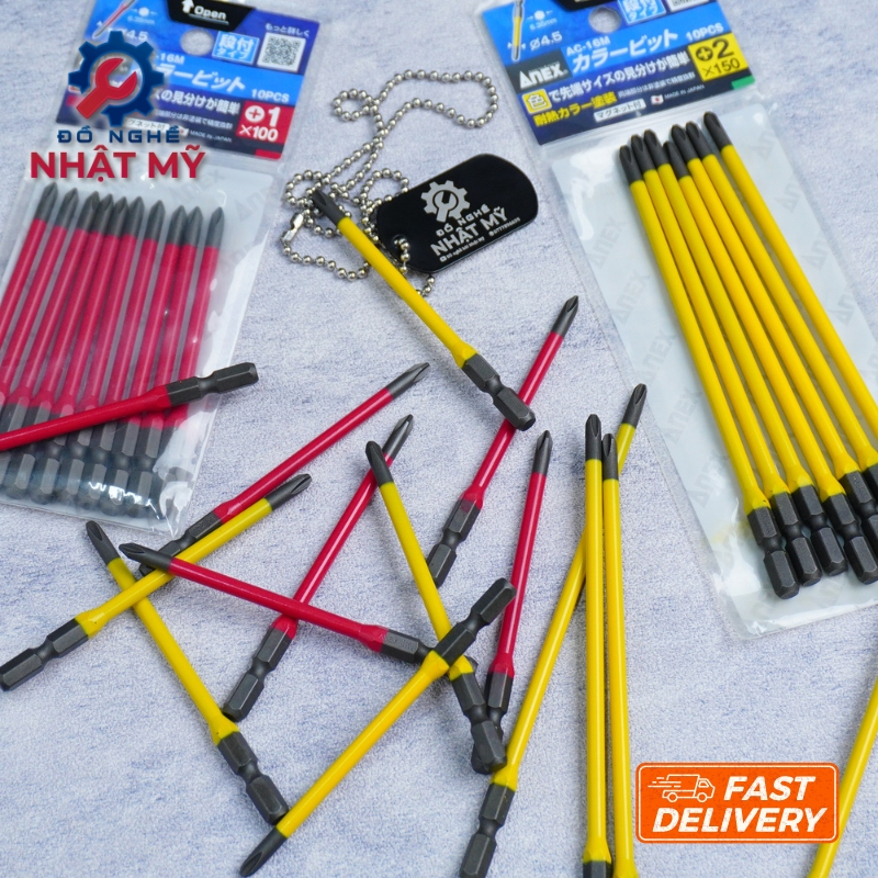 [Chính hãng Anex Nhật] Mũi vít 4 cạnh PH1 PH2 Nhật Bản 1 đầu Anex AC ...