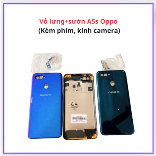 Vỏ lưng+ viền oppo A5s (Kèm phím, kính camera) | Shopee Việt Nam