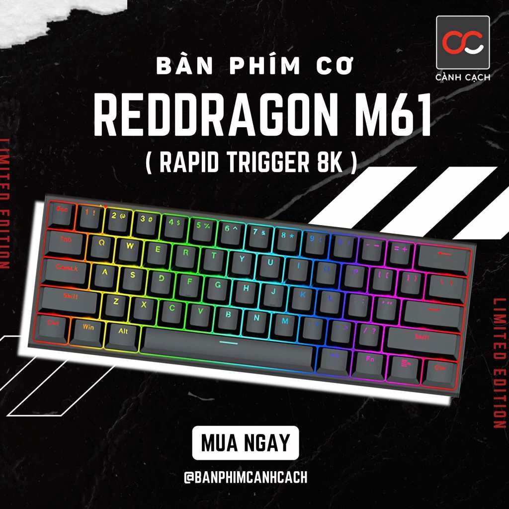 Bàn phím cơ Redragon M61 M68 Rapid Trigger 8k | Shopee Việt Nam