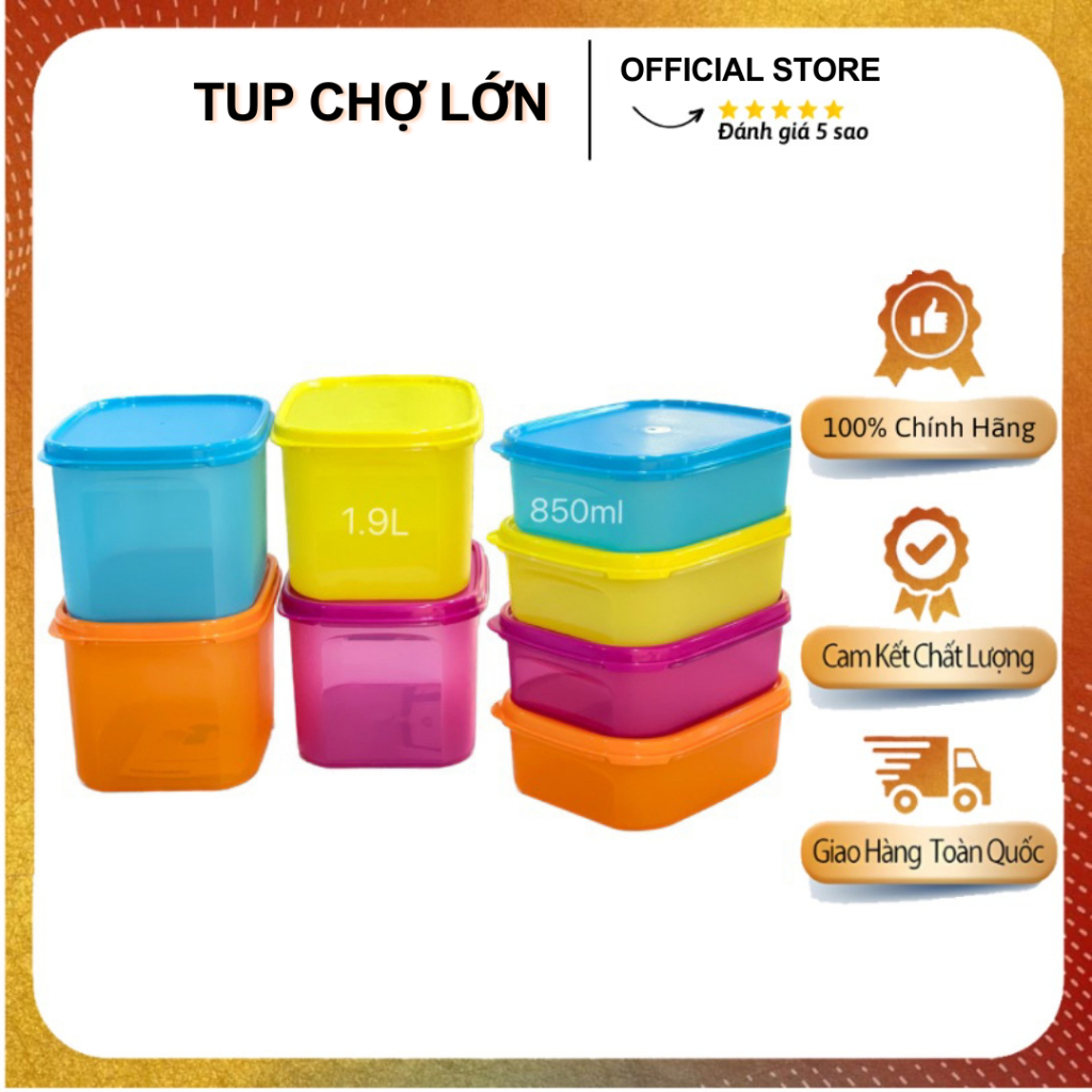 Hộp Trữ Mát Tupperware Colorful Rectangular Set 8 nhiều màu - Tup Chính ...