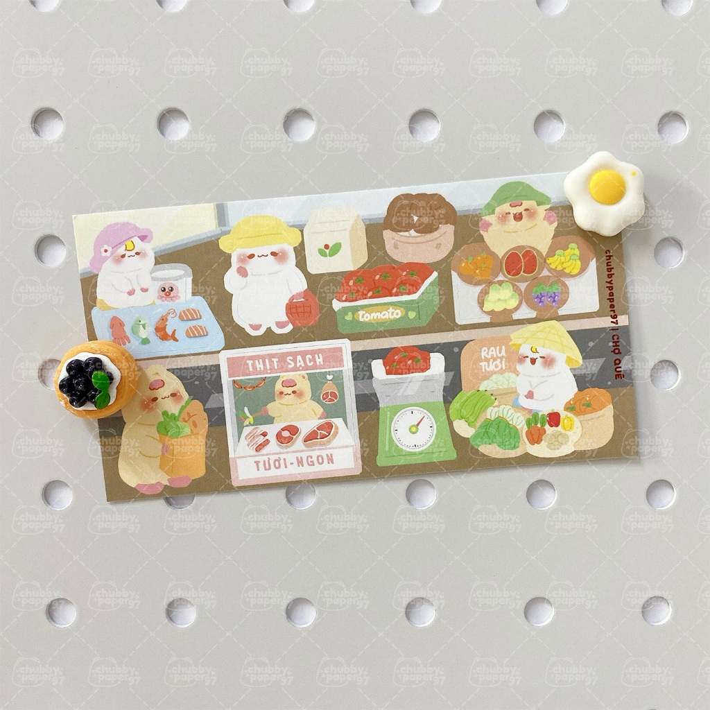 Sticker / hình dán MARKET | độc quyền LynLab | Shopee Việt Nam