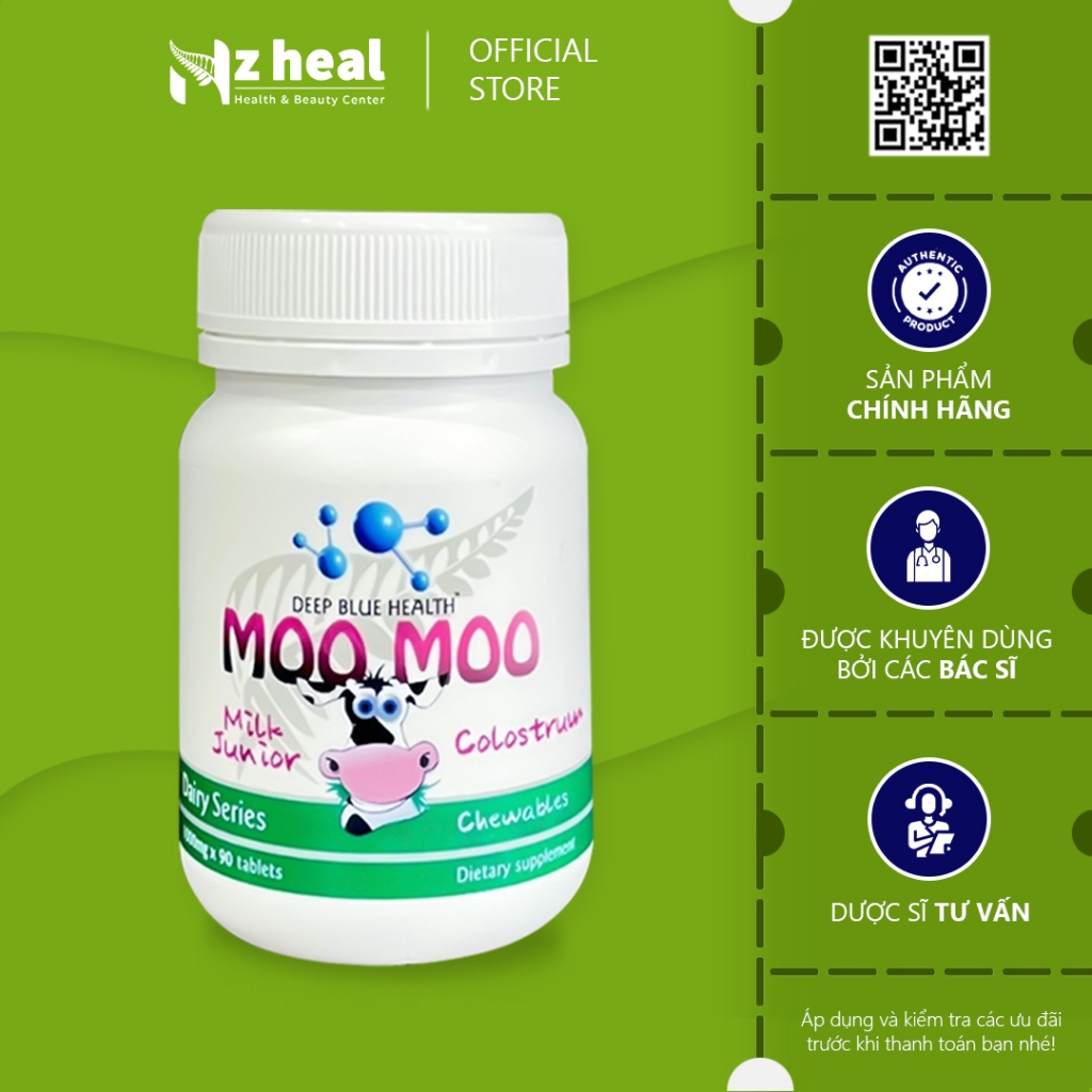 [Hỏa tốc] Kẹo Sữa Non Deep Blue Health Moo Moo tăng đề kháng (90 viên ...