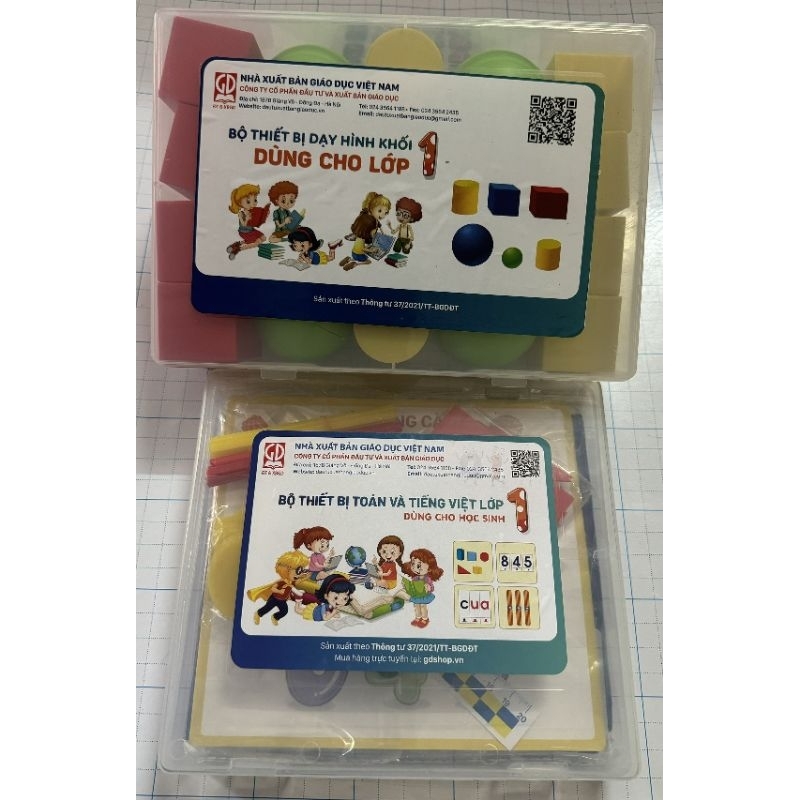 Bộ Thực Hành Toán và Tiếng Việt lớp 1 kèm hình khối.(XBGD) | Shopee ...