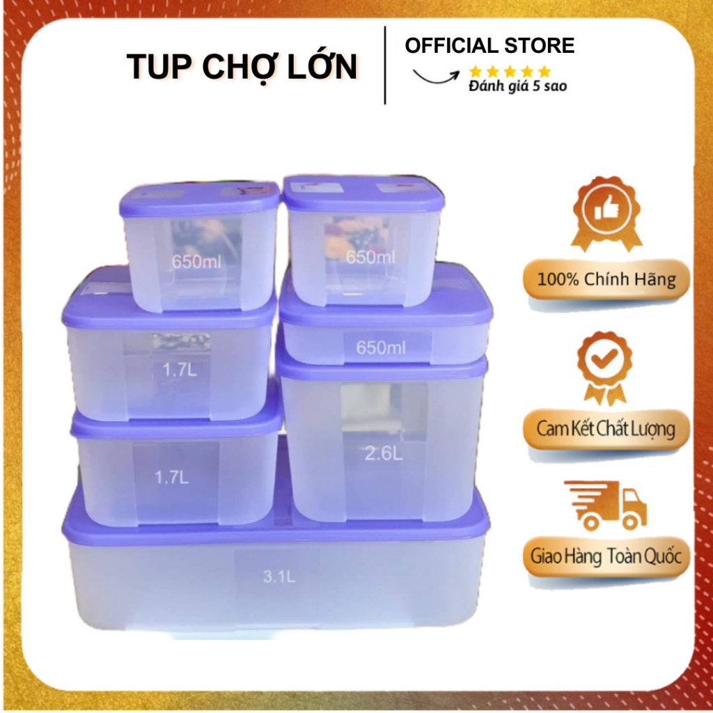 Bộ hộp Trữ Đông Tup Essential Set 7 Hộp Màu Xanh - Tup Chính Hãng Chợ ...