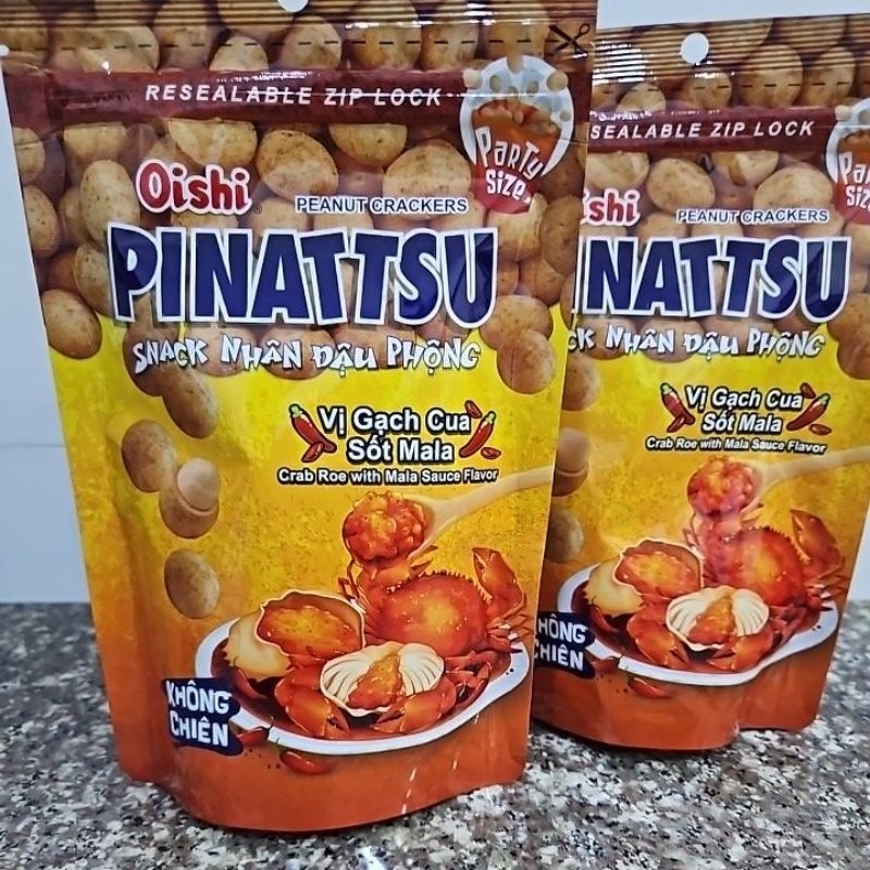 Đậu phộng PINATSU Oishi 85g vị gạch cua sốt mala | Shopee Việt Nam