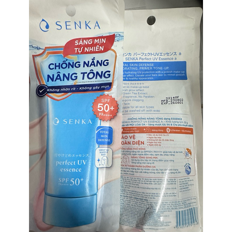 Kem chống nắng dạng tinh chất Senka Perfect UV Essence 50g | Shopee Việt Nam