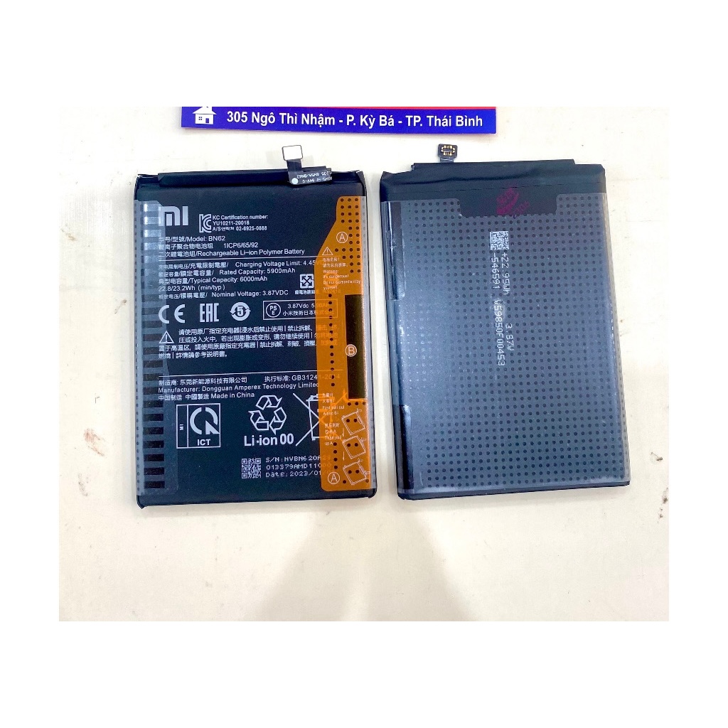 Pin ZIN Xieomi BN62 Dung Lượng 6000MAh Dùng Cho Redmi Note9 4G / Redmi ...