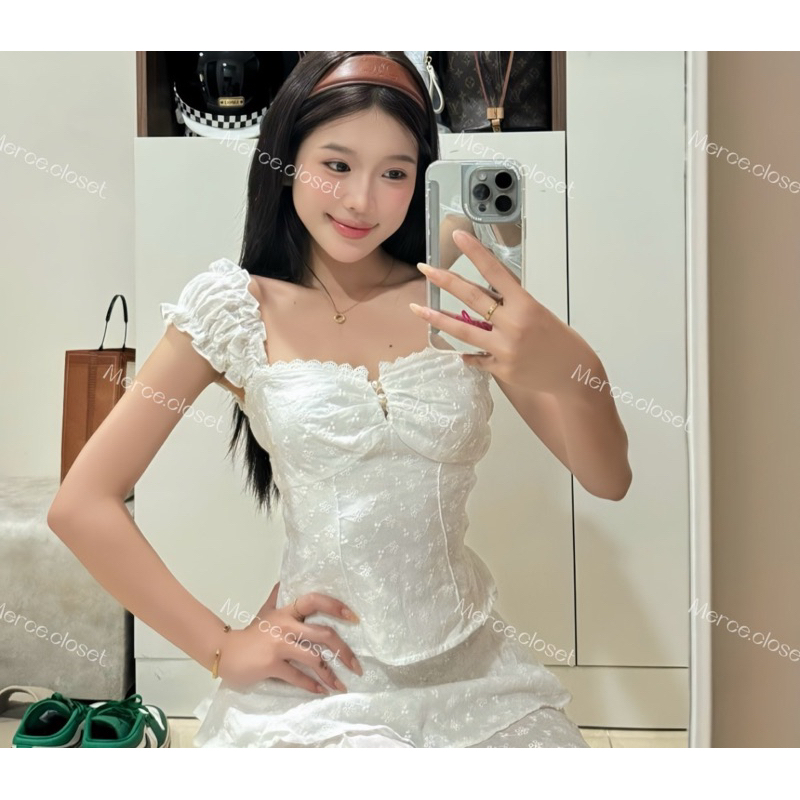 | WYNANH X MERCE | Áo trễ vai thô boi ( DAPHINE TOP) | Shopee Việt Nam