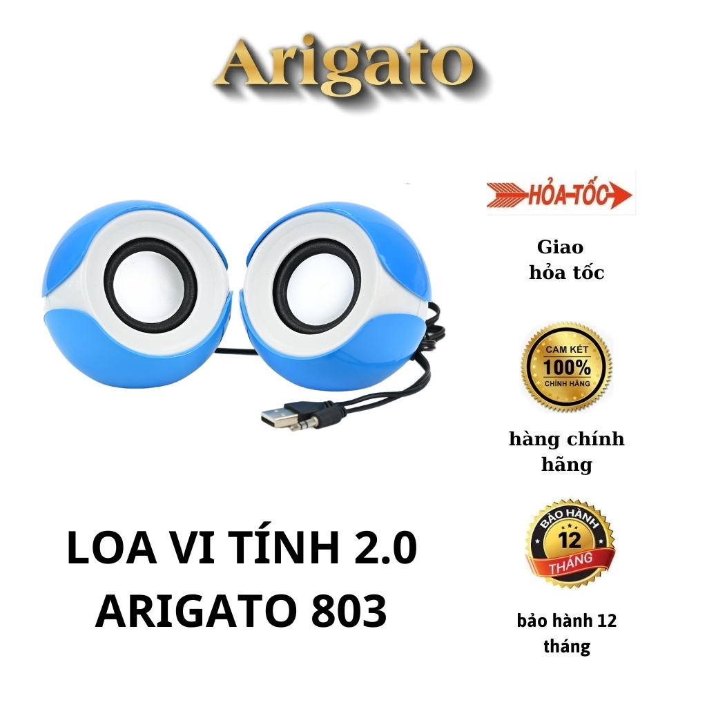 Loa Máy Tính ARIGATO 803, Loa Vi Tính 2.0 Mini Để Bàn Cao Cấp Âm Thanh ...