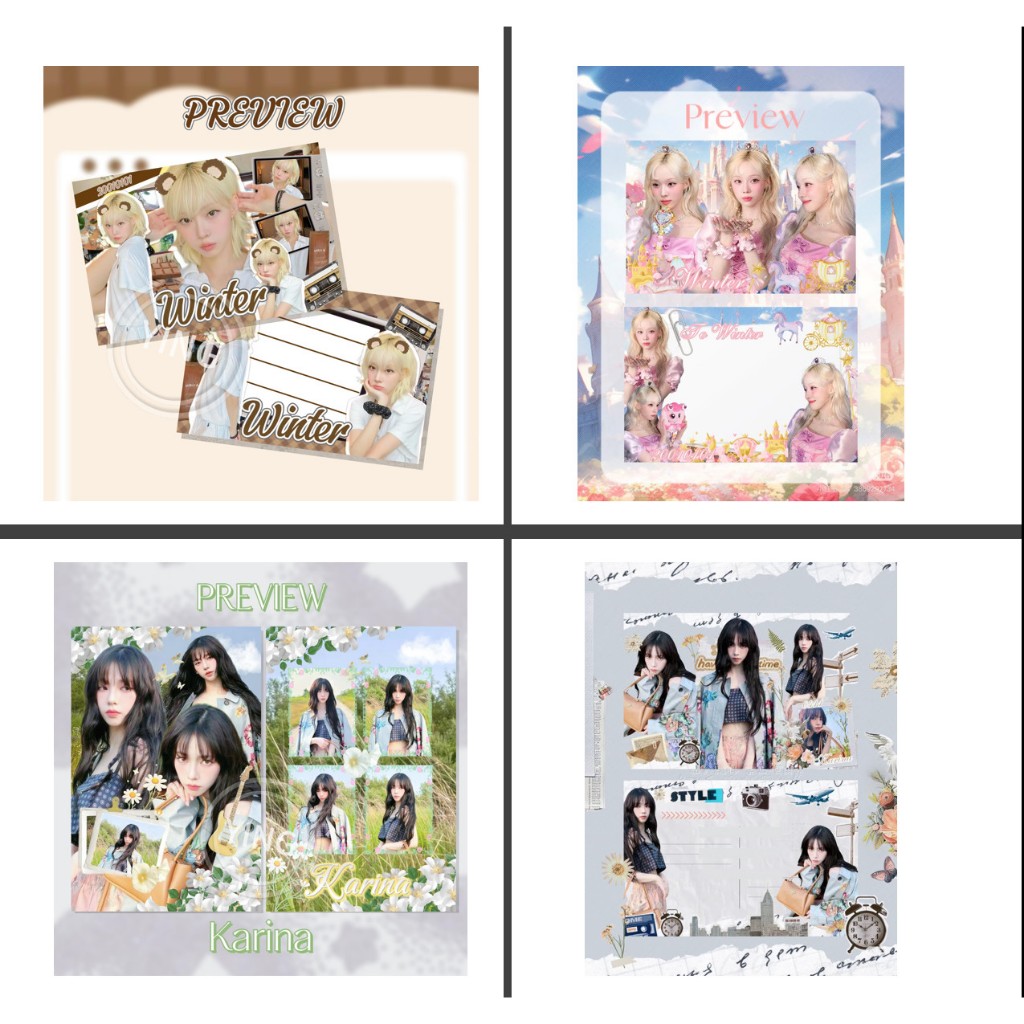 [GIÁ IN] TỔNG HỢP THIẾT KẾ THIỆP 10X15 - POSTCARD AESPA WINTER, KARINA ...