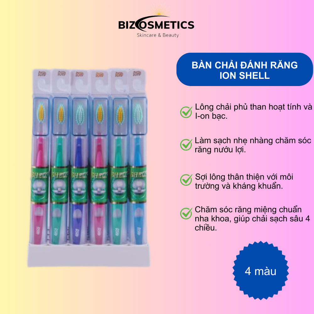 Bàn chải đánh răng Ion Shell với công nghệ phủ Bạc cao cấp nhập khẩu ...