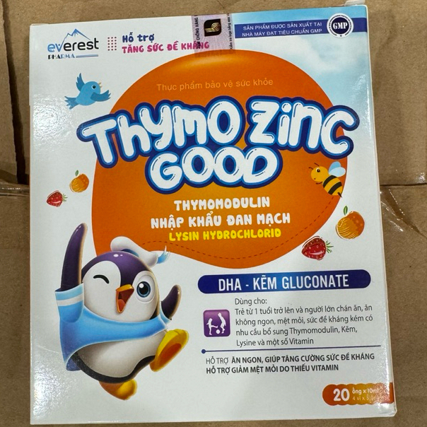 THYMO ZINC GOOD siro kẽm ống cho bé - Hộp 20 ống - Kẽm gluconate giúp ...
