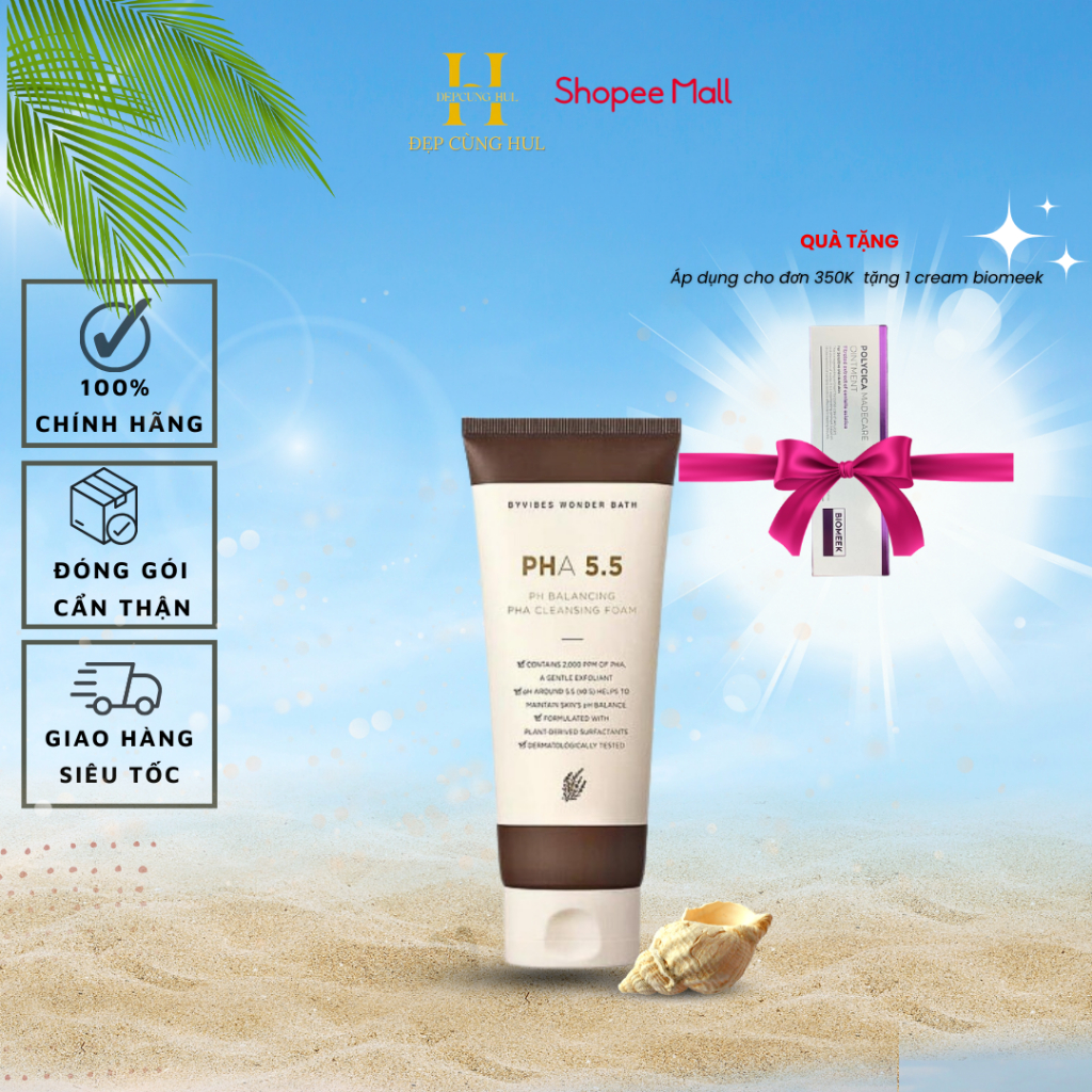 [Hàng CTY / CHÍNH HÃNG] Sữa Rửa Mặt Byvibes Wonder Bath PHA 5.5 130ml | Shopee Việt Nam
