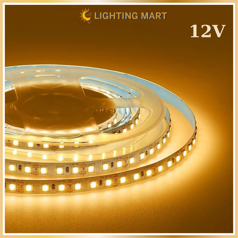 Đèn Led dán 2835 5M 12V 120Led/m (không chống nước) trang trí tủ, kệ ...