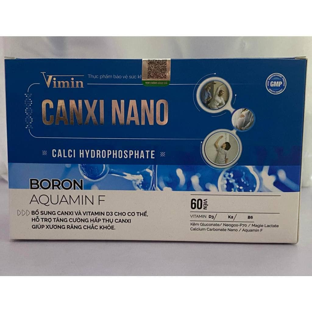 Vimin Canxi nano - hộp 6 vỉ x 10 viên - Bổ sung Ca và Vit D3 cho cơ thể ...