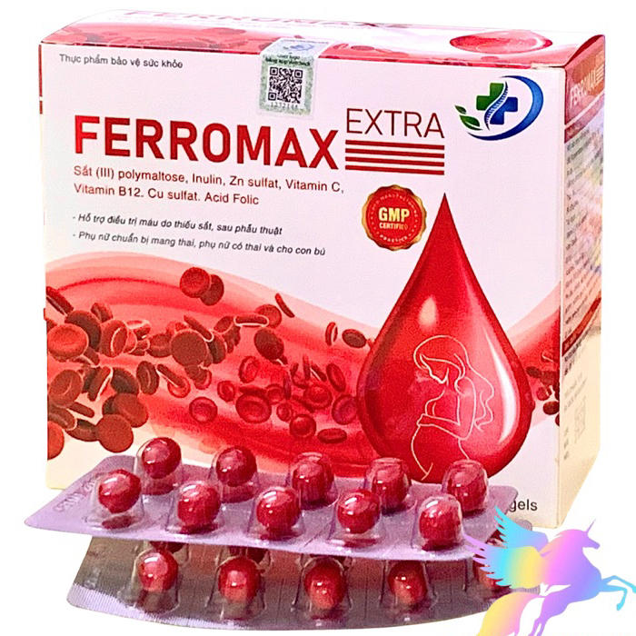 Viên uống bổ máu FERROMAX Extra Hộp 100 Viên - Bổ xung sắt cho người ...
