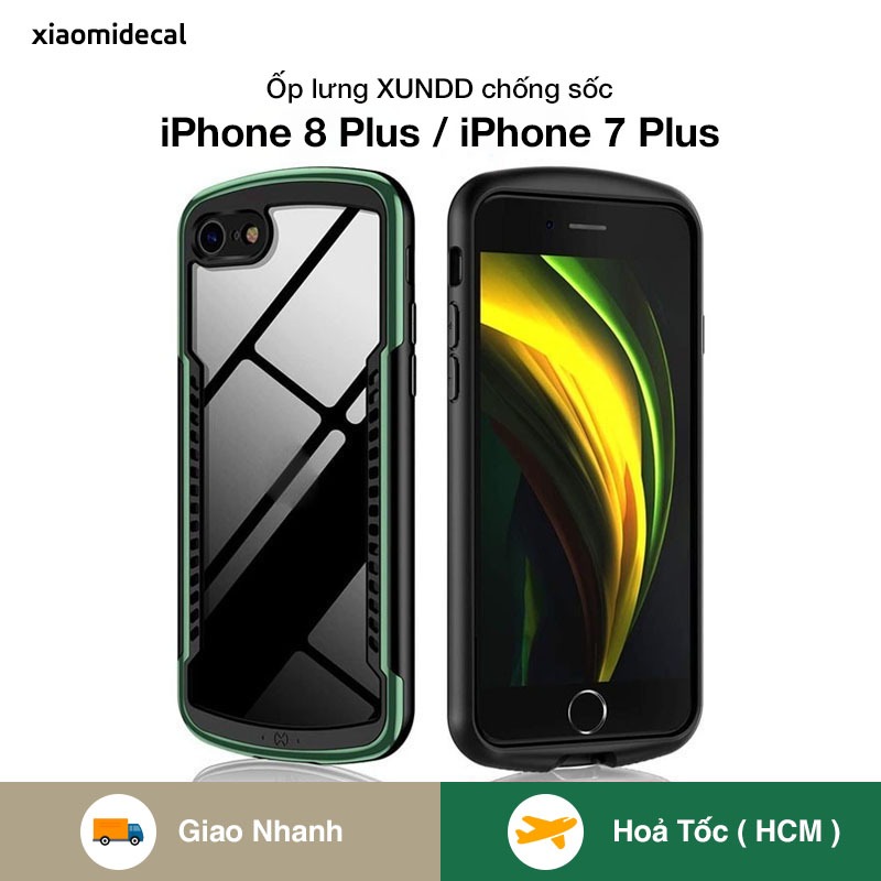 Ốp lưng XUNDD iPhone 8 Plus / 7 Plus viền TPU chống sốc, cạnh màu | Shopee Việt Nam
